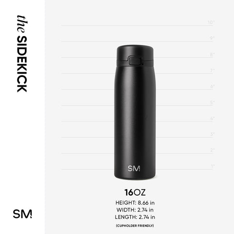 Sidekick Tumbler - 16oz - Midnight Black – Simple Modern Custom