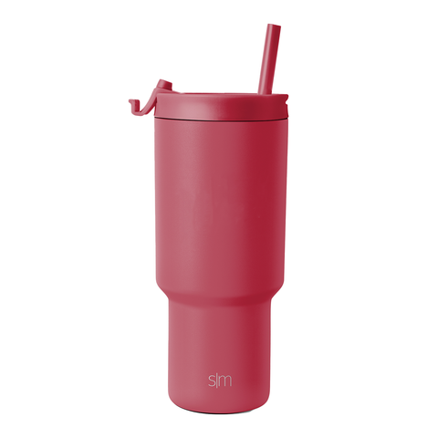 Trek Tumbler with Flip Lid and Straw - 30oz - Cherry – Simple Modern Custom
