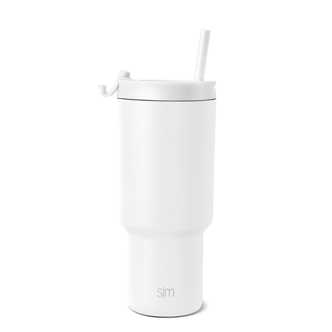 Trek Tumbler with Flip Lid and Straw - 30oz - Winter White – Simple ...